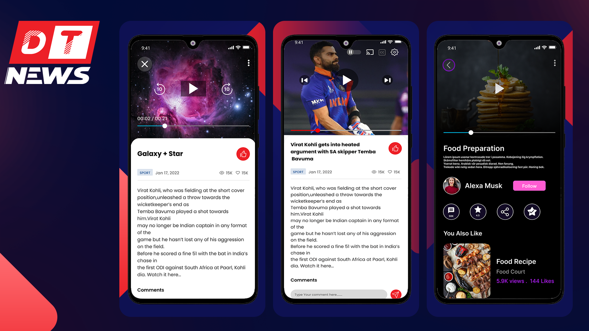 DTNews - Flutter News App ( Web - Android - iOS ) with Admin panel by DivineTechs